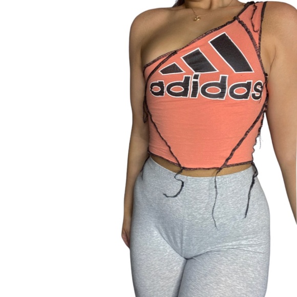 adidas | Tops | Adidas Reworked One Shoulder Crop Top | Poshmark